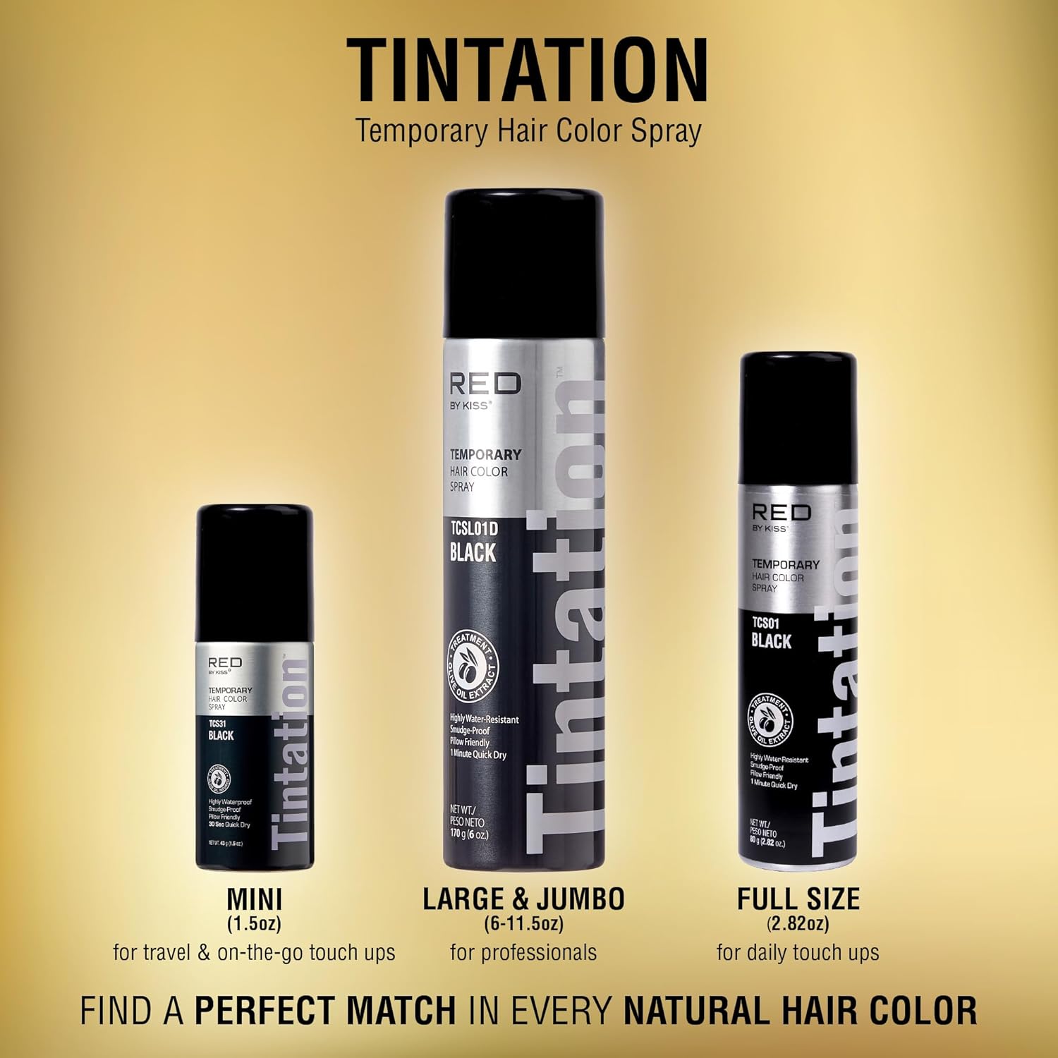 Kiss Tintation Temporary Hair Color Spray Assorted Colors 6 oz – A&M ...